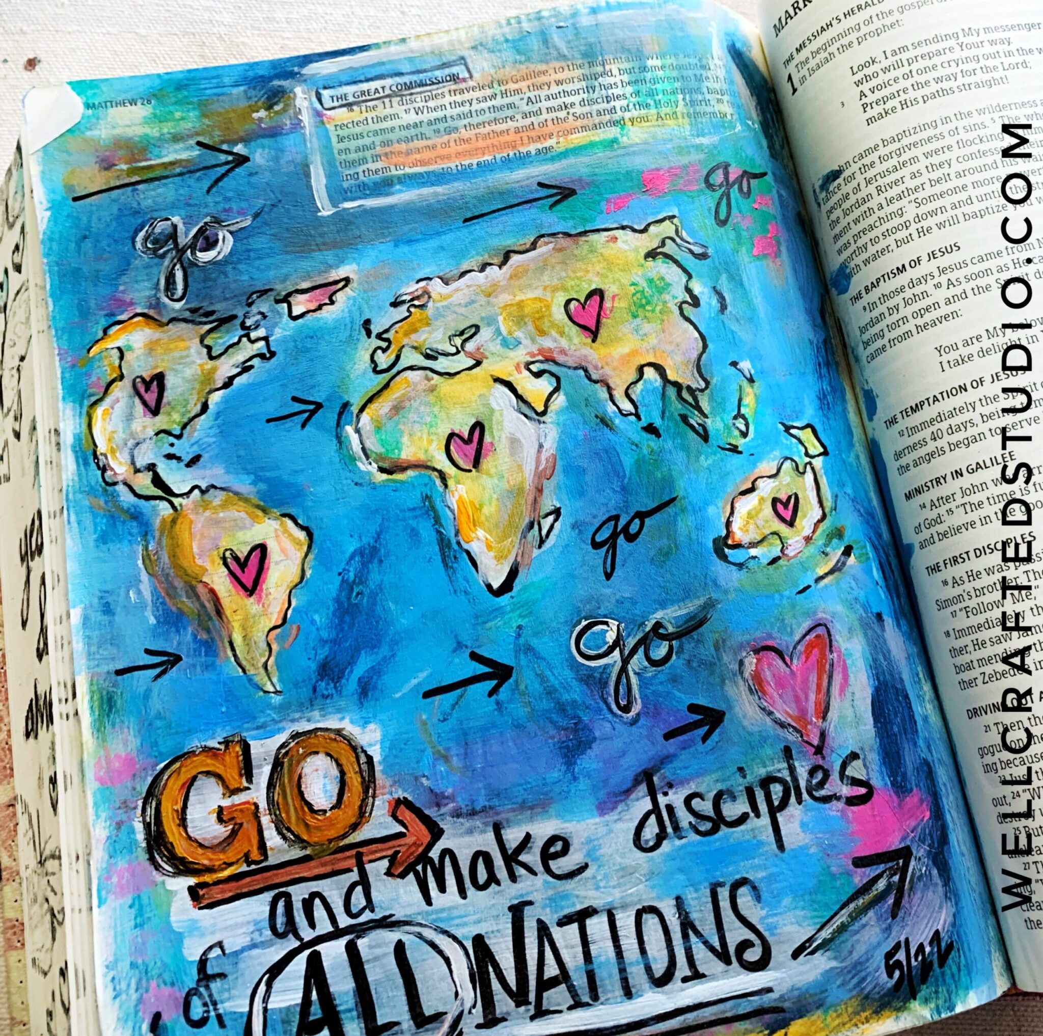 Use Acrylic Paints in Your Bible Art Journaling - Well Crafted Studio