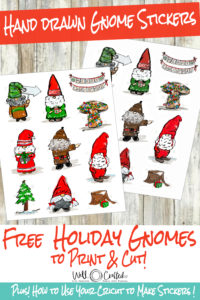 My Best FREE Gnome Stickers and Designs - Well Crafted Studio