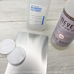 Spray Paint Metal For Engraving with a Cricut - Well Crafted Studio