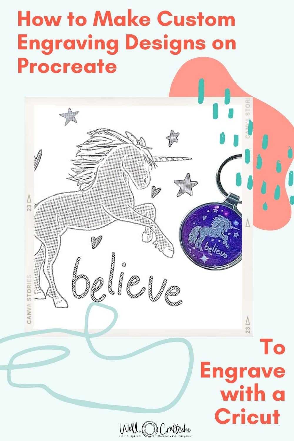 Make an Easy Engraving Design on Procreate - Well Crafted Studio