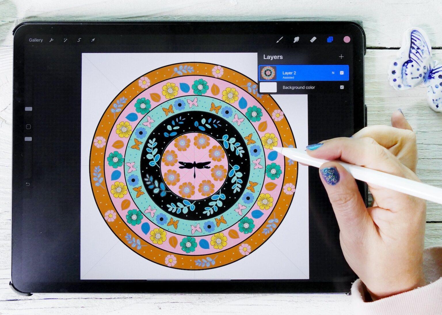 How to Easily Make a Mandala in Procreate Using Symmetry - Well Crafted ...