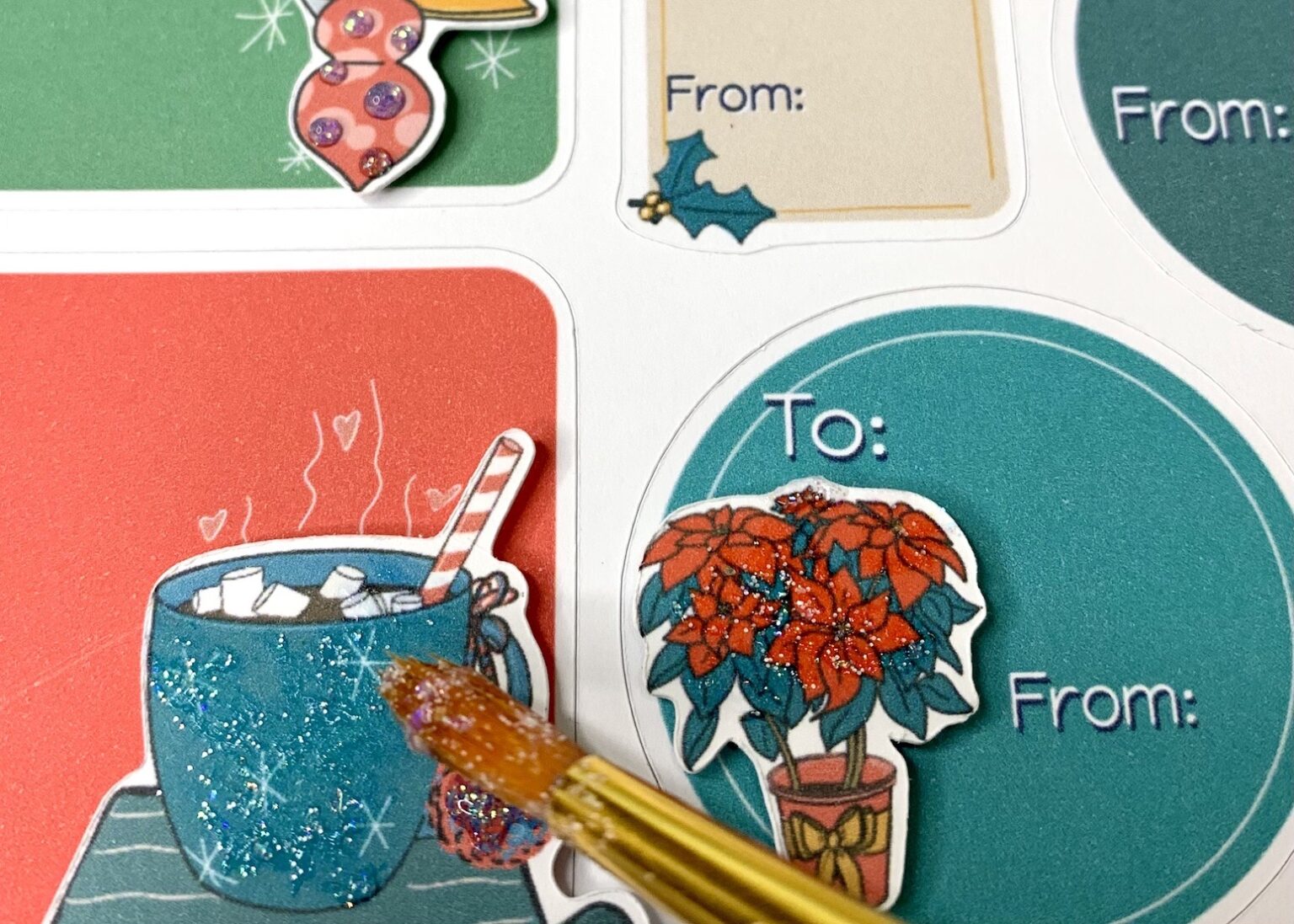 How to Make Layered Gift Tag Stickers with Cricut - Well Crafted Studio