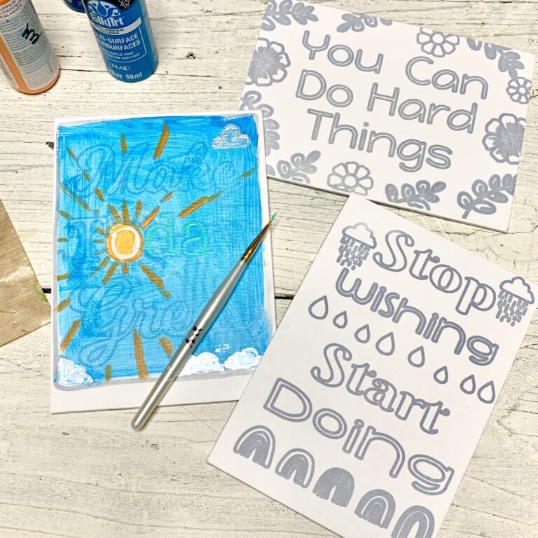 How to DIY a Paint-your-Own Canvas with Procreate + Cricut - Well ...