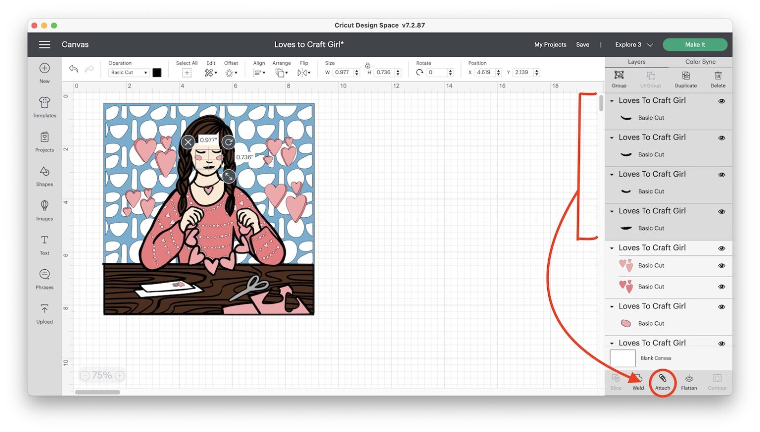 Make a Layered Paper Design of a Girl with Mug - Well Crafted Studio