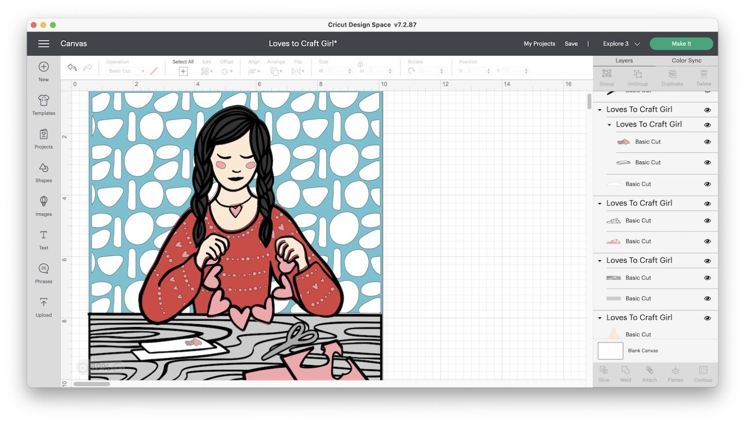 Make a Layered Paper Design of a Girl with Mug - Well Crafted Studio