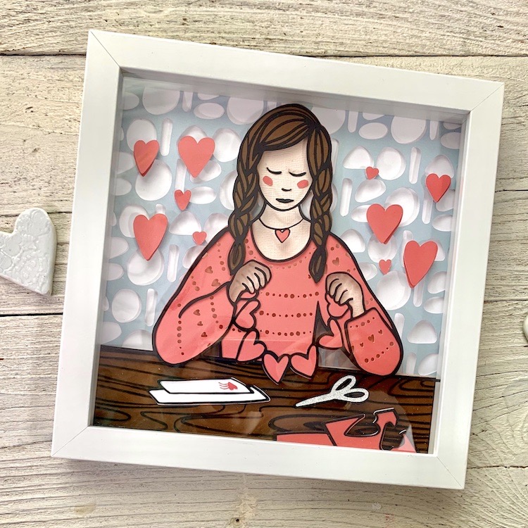 Make a Layered Paper Design of a Girl with Mug - Well Crafted Studio