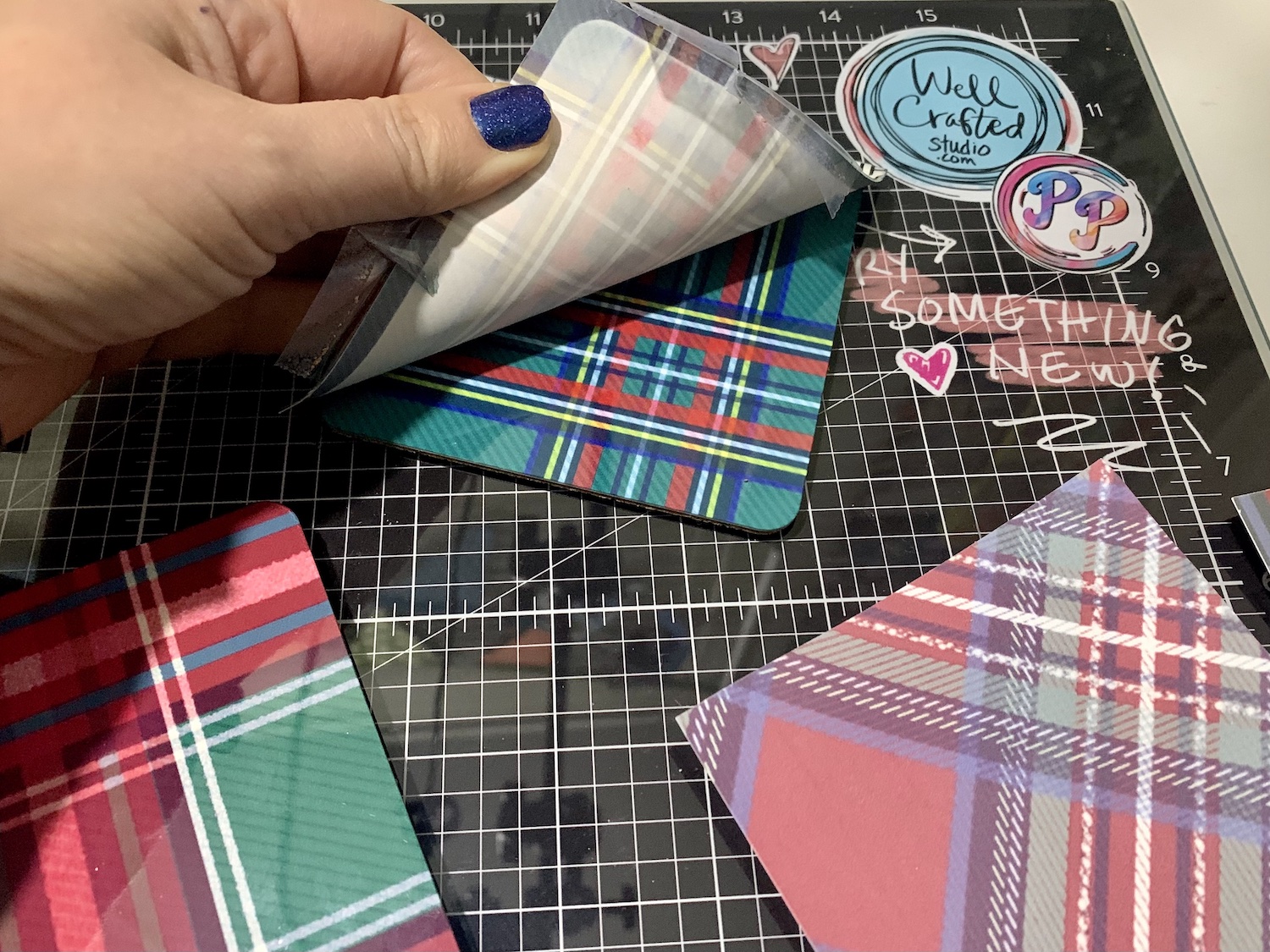 How to Engrave Infusible Ink Coasters - Well Crafted Studio